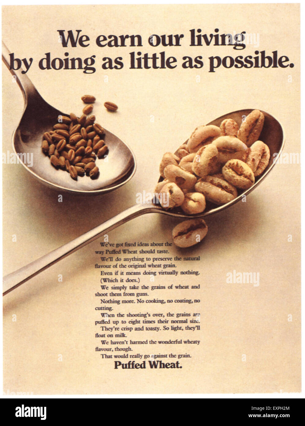 1960s USA Puffed Wheat Magazine Advert Stock Photo - Alamy