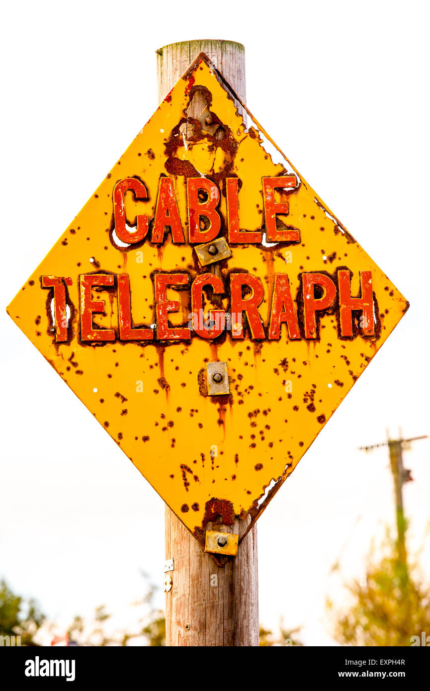 Road pole phone wire post telephone holy island communications sea hi ...