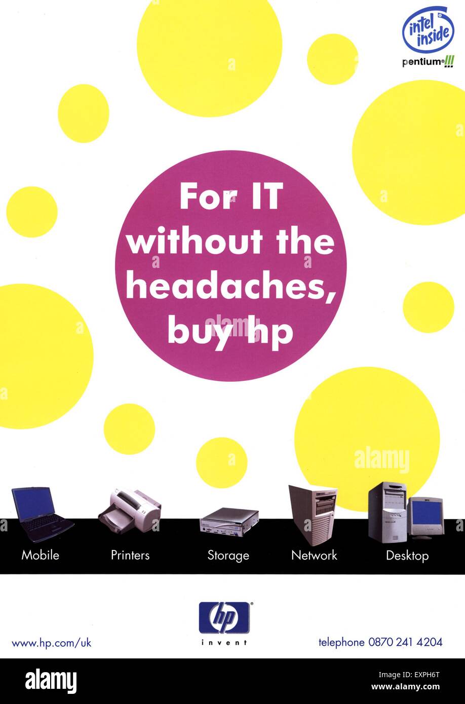 2000s UK Hewlett Packard Magazine Advert Stock Photo - Alamy