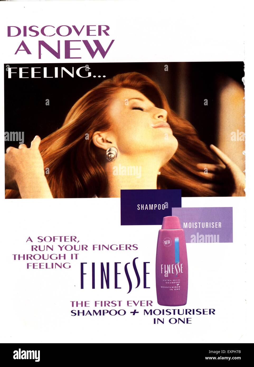 2000s UK Finesse Shampoo Magazine Advert Stock Photo - Alamy