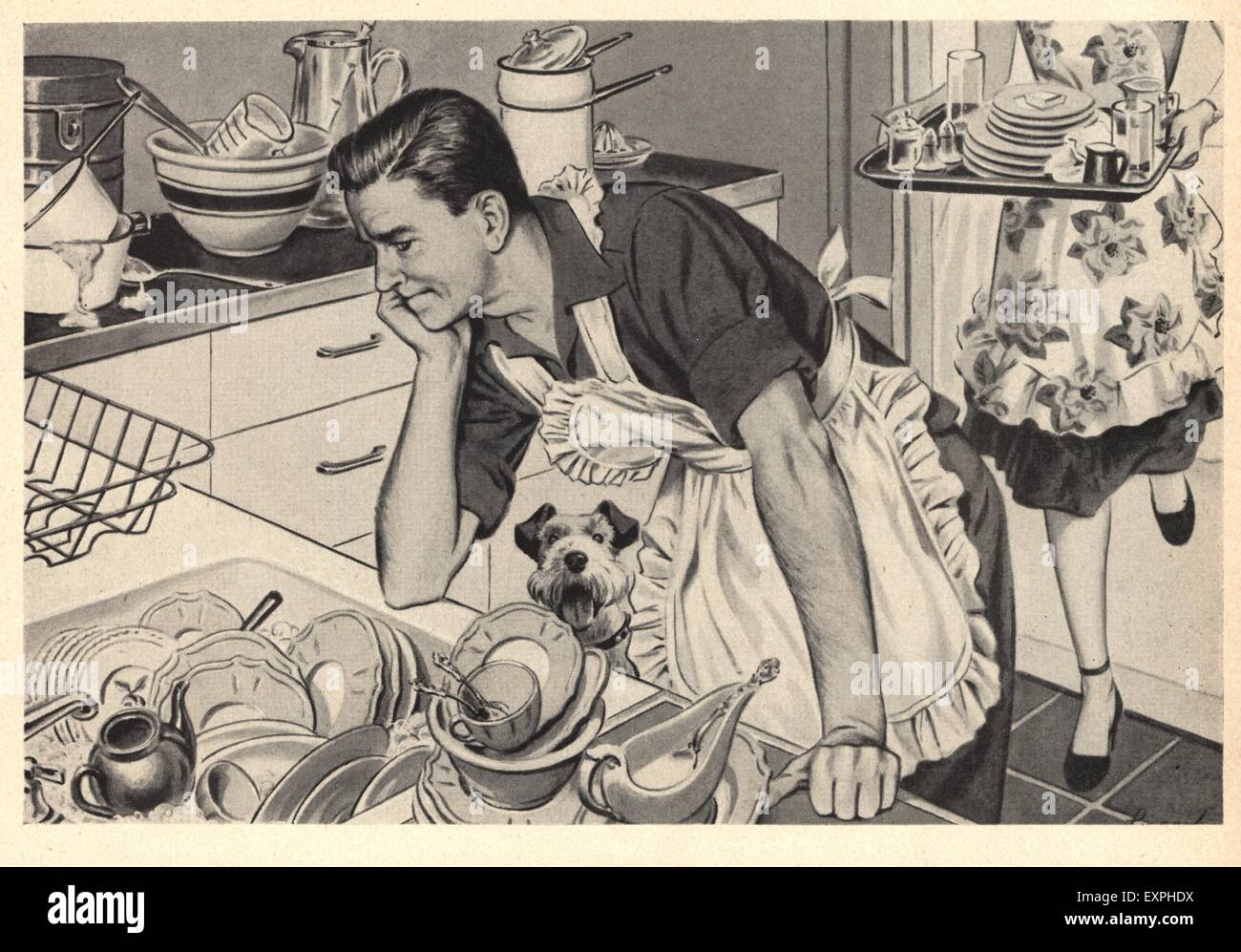 1950s USA Househusband Magazine Advert (detail Stock Photo - Alamy