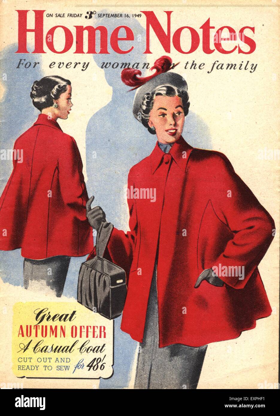 1940s UK Home Notes Magazine Cover Stock Photo - Alamy