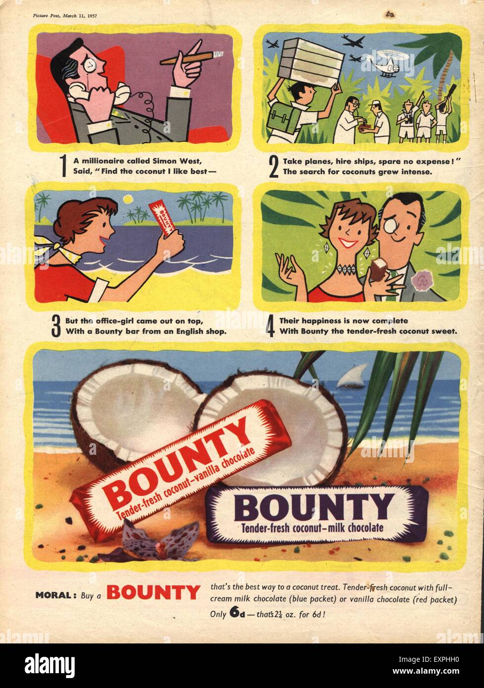 Bounty chocolate advert hi-res stock photography and images - Alamy