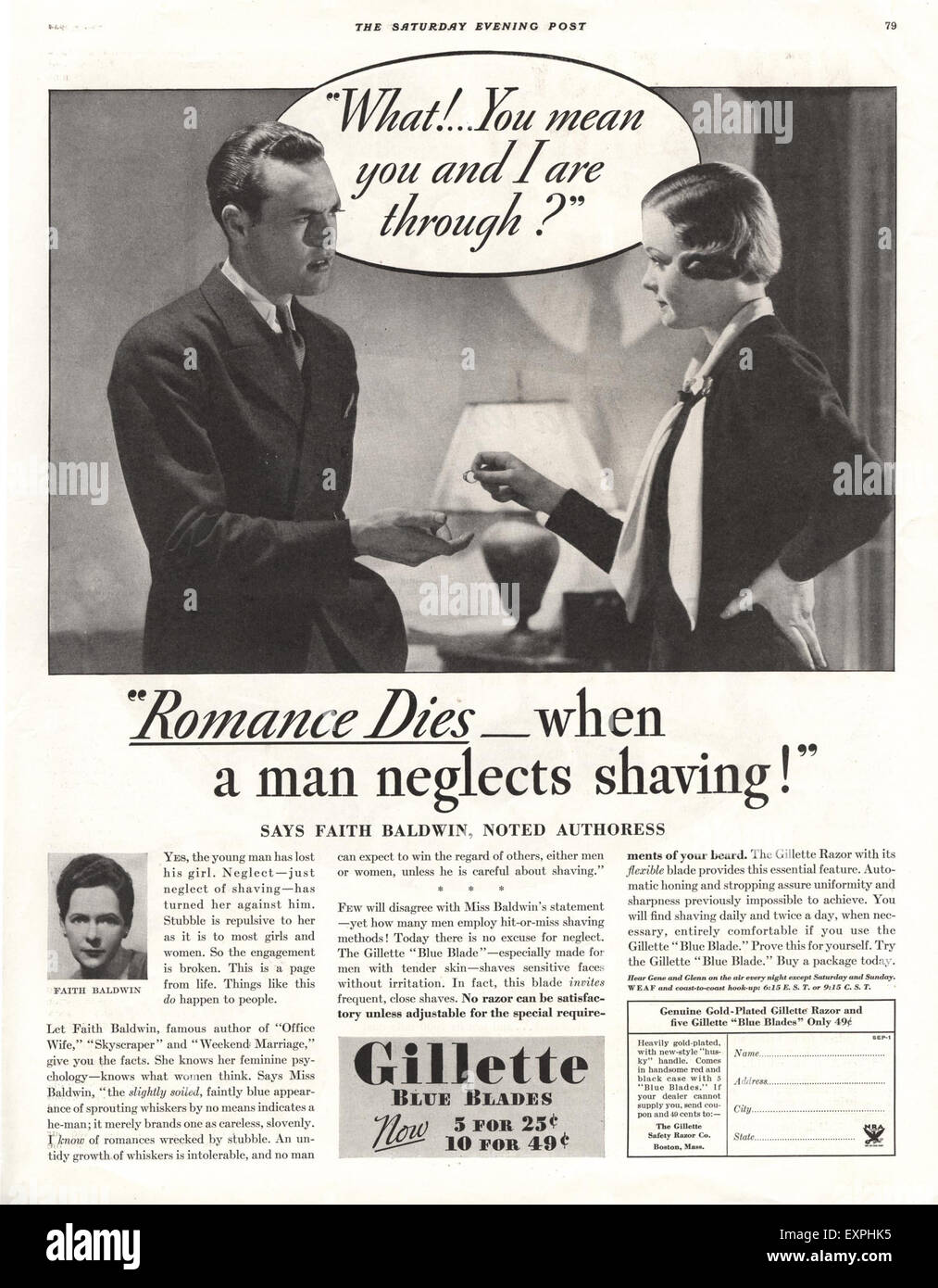 Gillette advert hi-res stock photography and images - Alamy