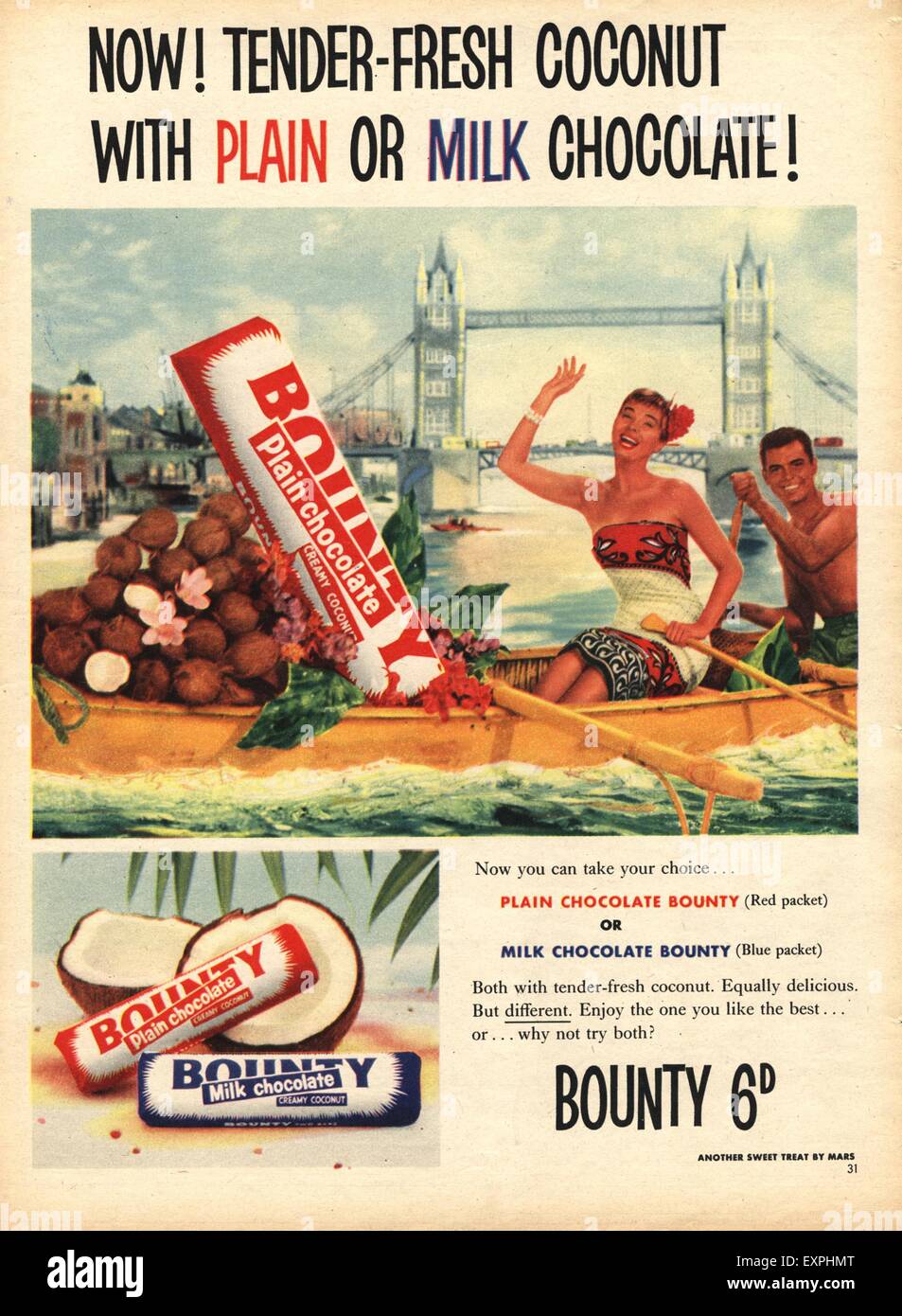 Bounty chocolate advert hi-res stock photography and images - Alamy