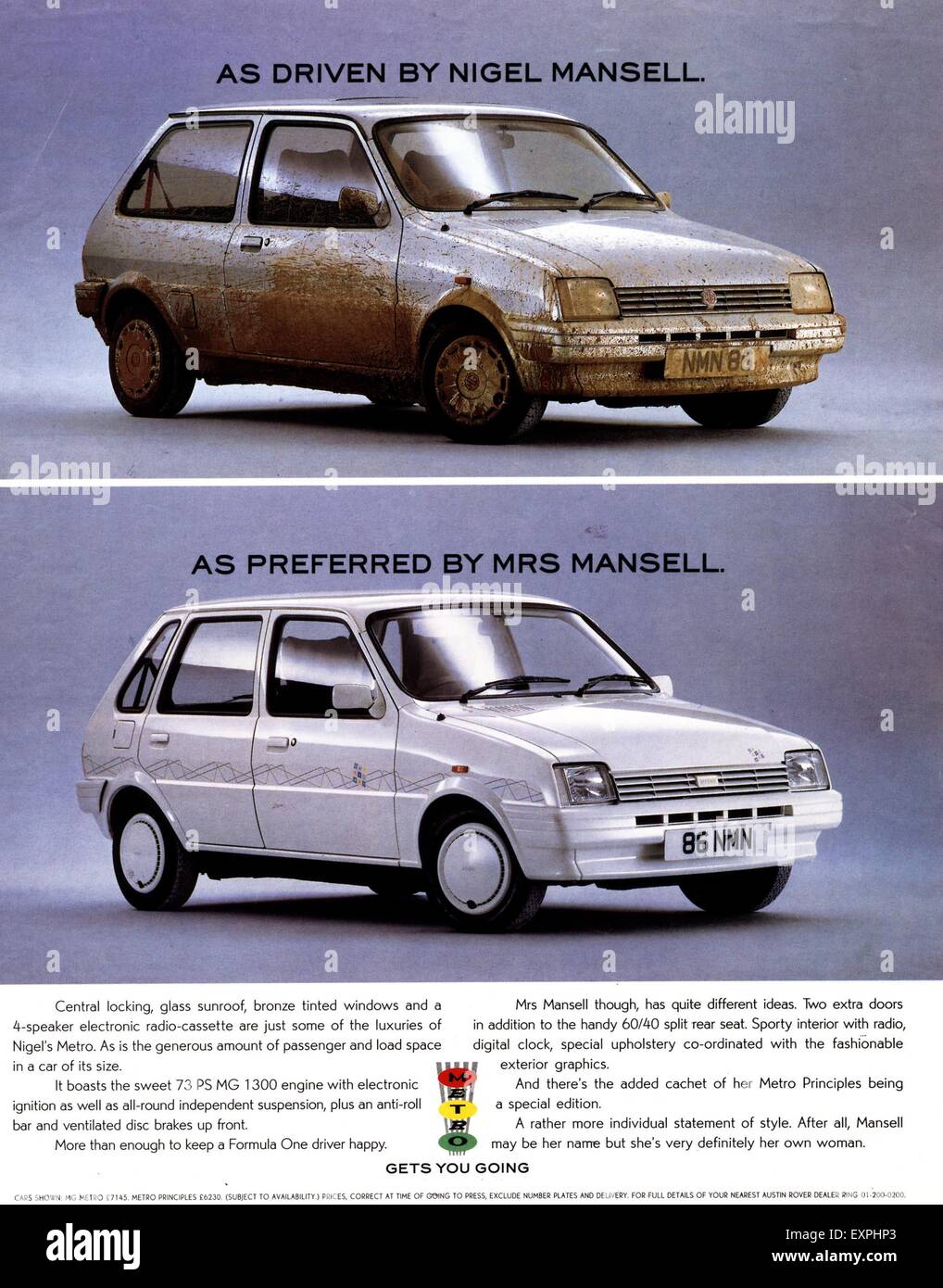 1990s UK Metro Magazine Advert Stock Photo - Alamy