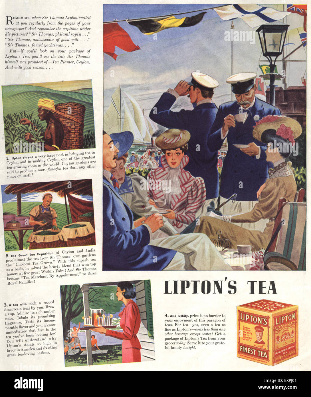 Liptons tea 1930s hi-res stock photography and images - Alamy