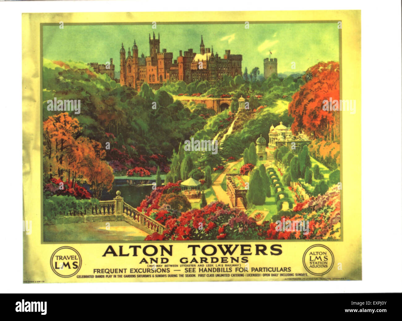 1930s UK Alton Towers Tourism Poster Stock Photo - Alamy