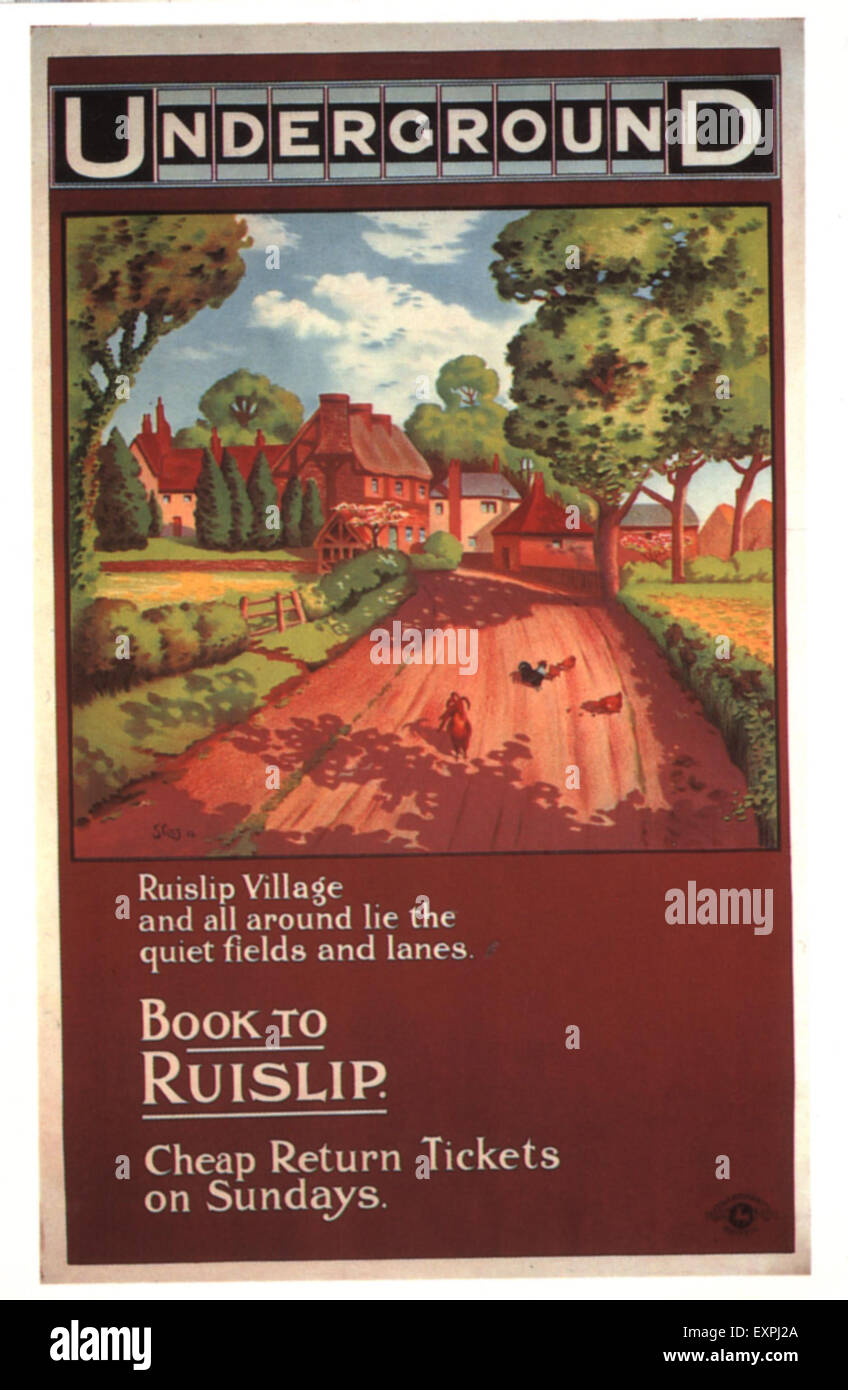 1920s uk london underground poster hi-res stock photography and images ...