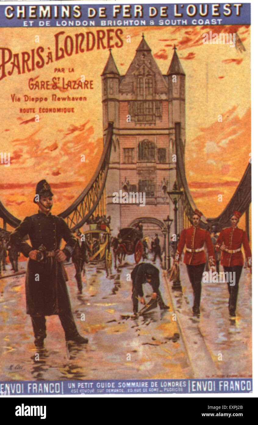 1910s France Paris Tourism Poster Stock Photo - Alamy