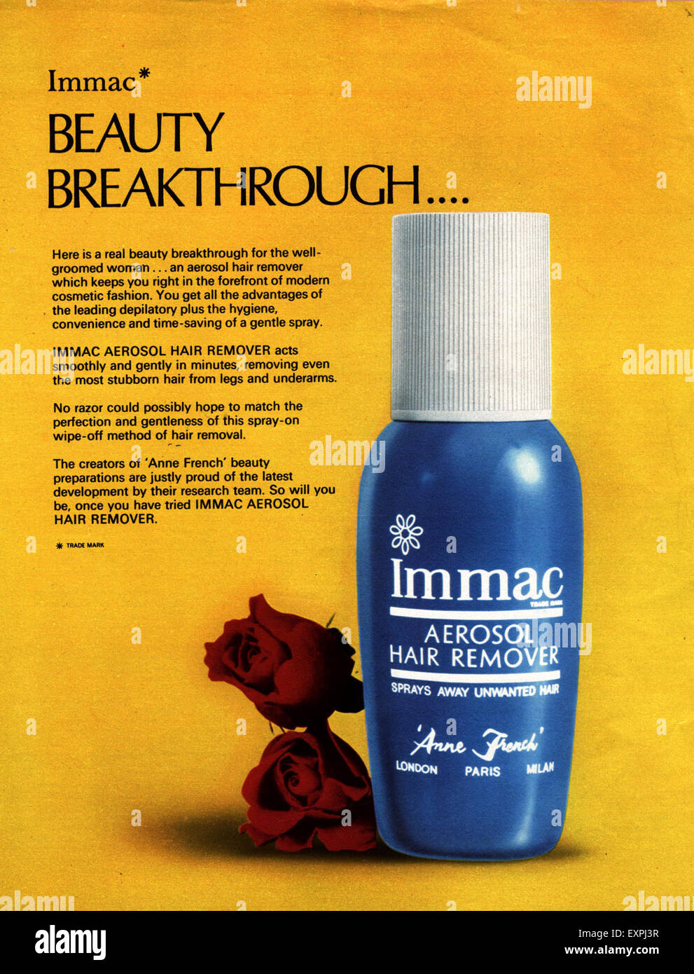 1960s UK Immac Magazine Advert Stock Photo - Alamy