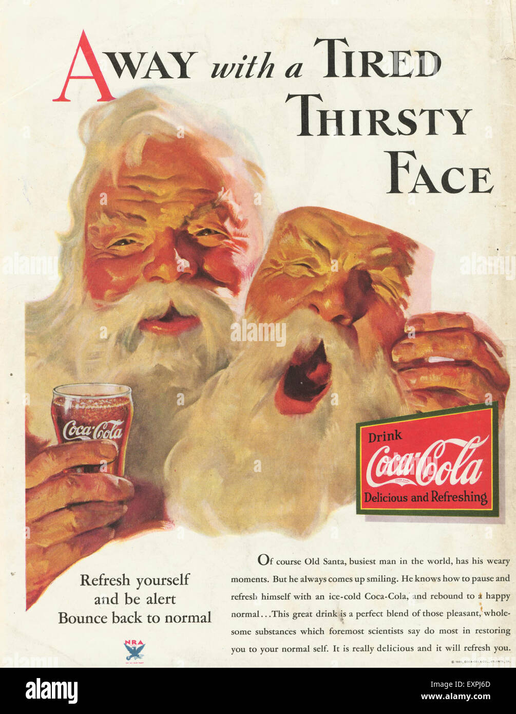 1950s USA Coca-Cola Magazine Advert Stock Photo - Alamy