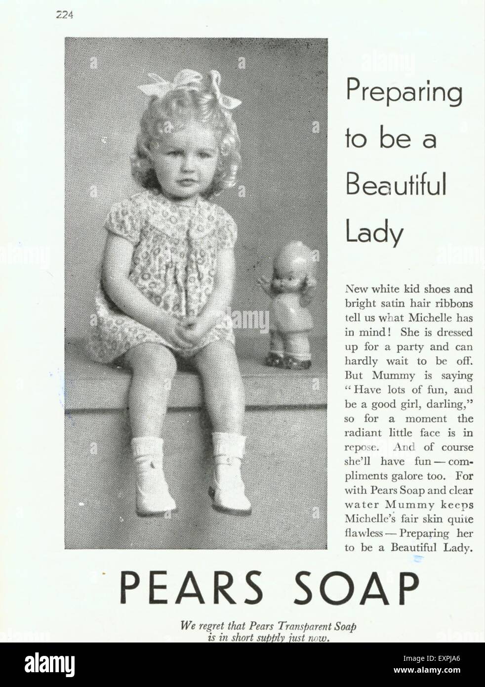 Pears soap advert hi-res stock photography and images - Alamy