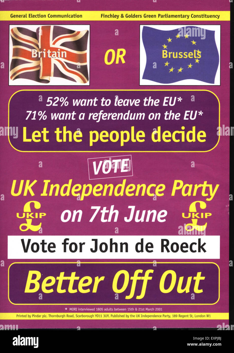 2000s UK UK Independence Party Magazine Advert Stock Photo - Alamy