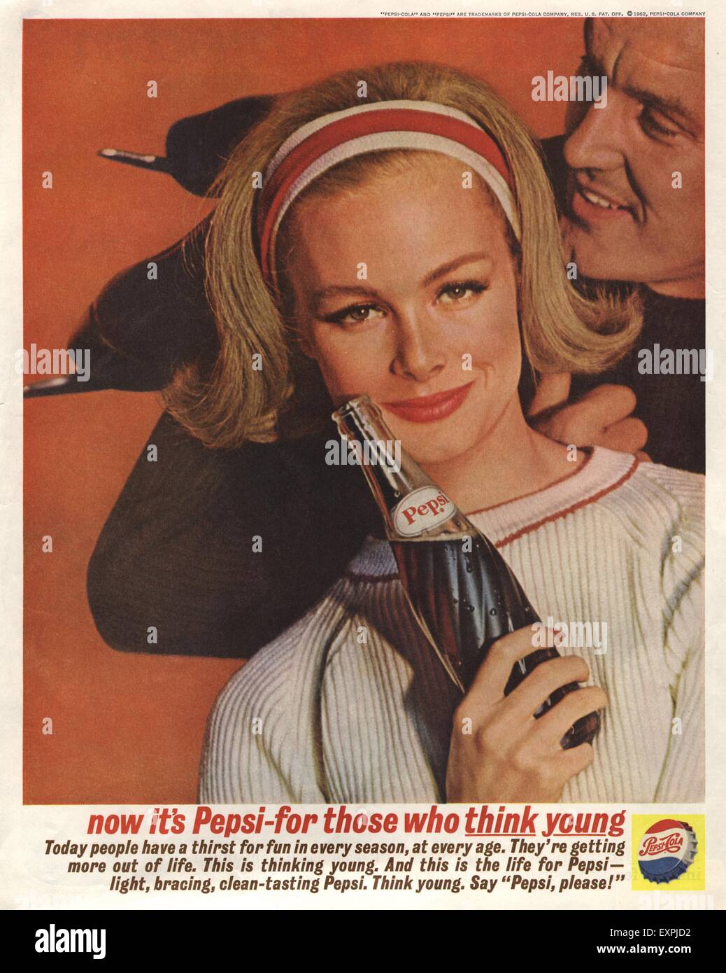 1960s USA Pepsi Magazine Advert Stock Photo - Alamy