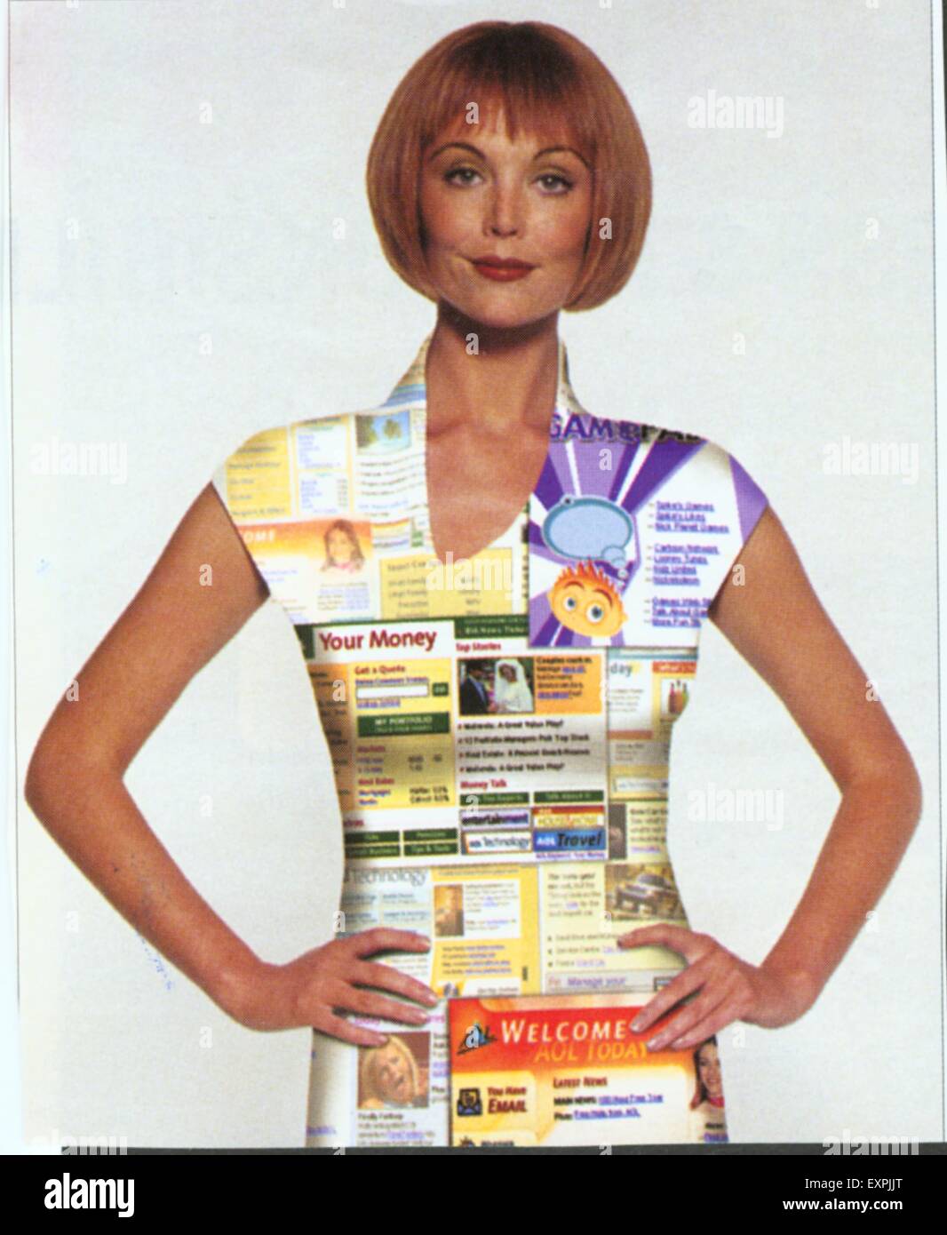 2000s UK AOL Connie Magazine Advert Stock Photo - Alamy