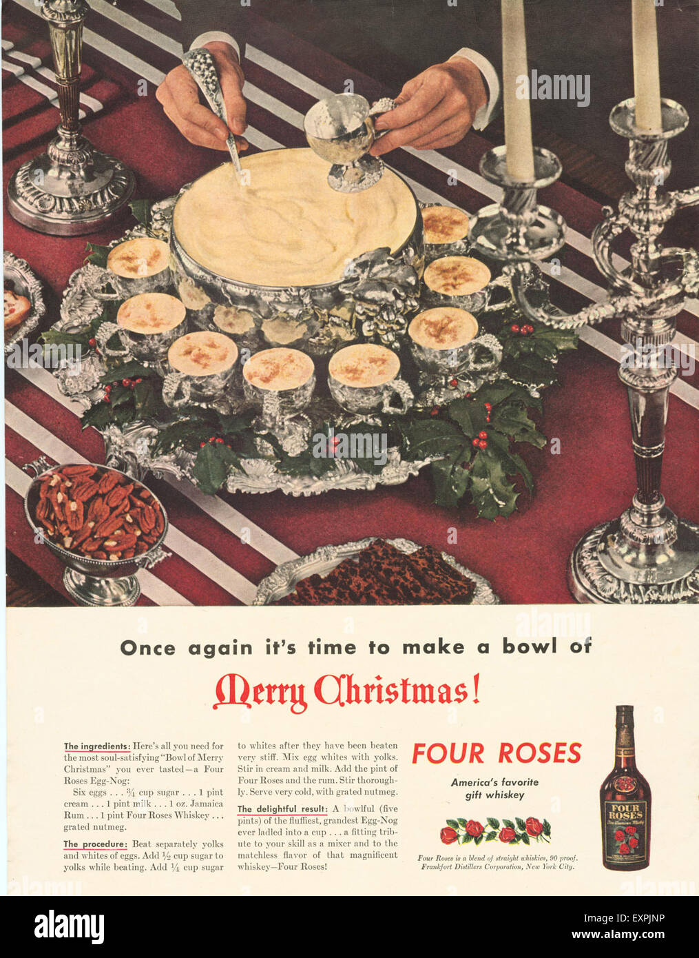 1960s USA Christmas Roses Magazine Advert Stock Photo - Alamy