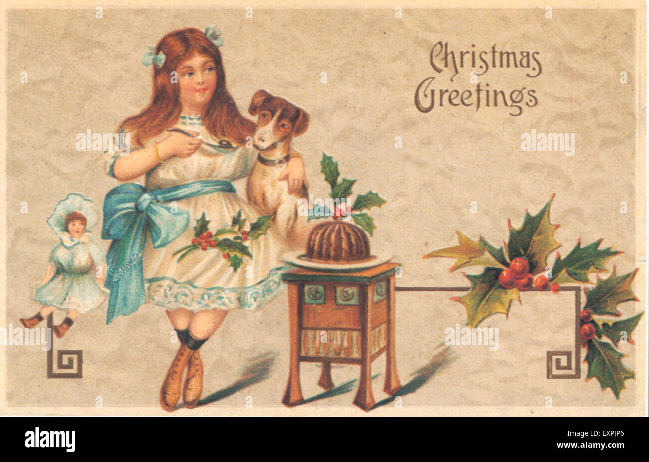1890s UK Christmas Greetings Card Stock Photo - Alamy