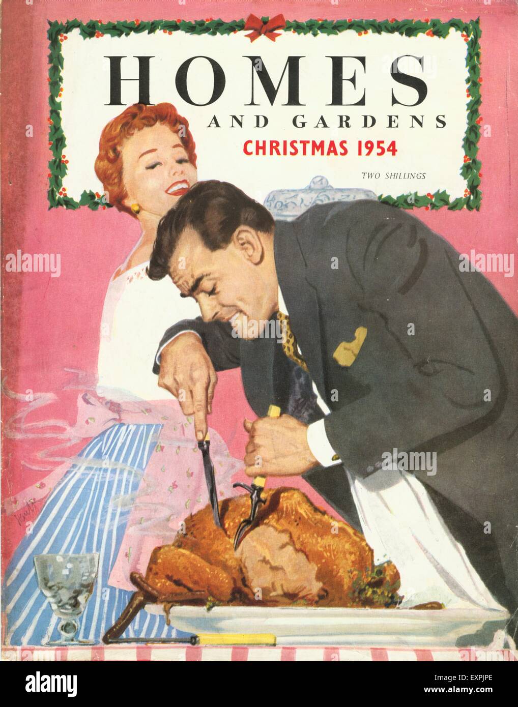 1950s UK Christmas Magazine Cover Stock Photo - Alamy