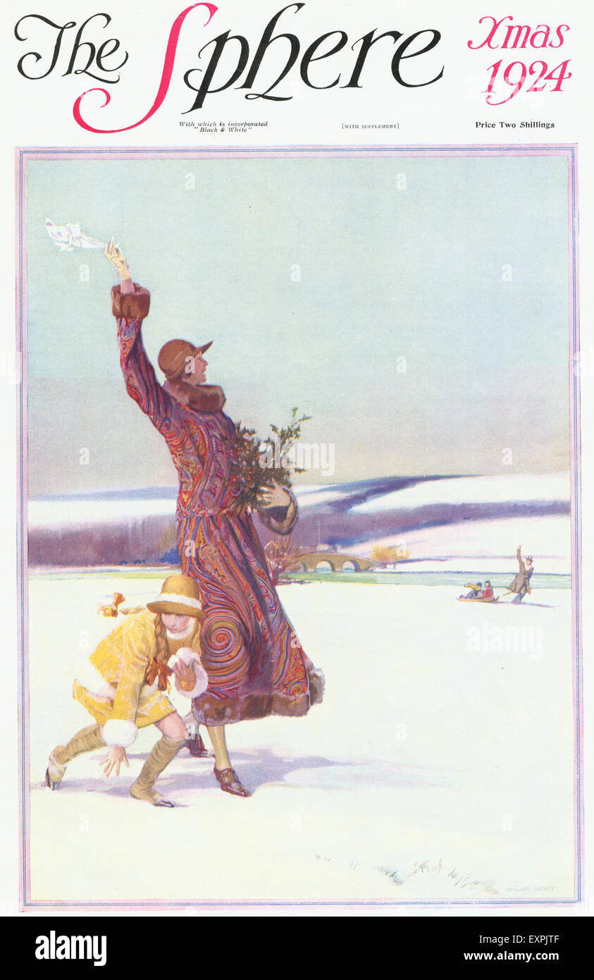 1920s UK The Sphere Magazine Cover Stock Photo - Alamy