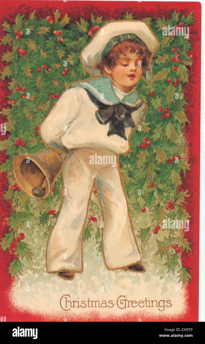 1890s UK Christmas Greetings Card Stock Photo - Alamy