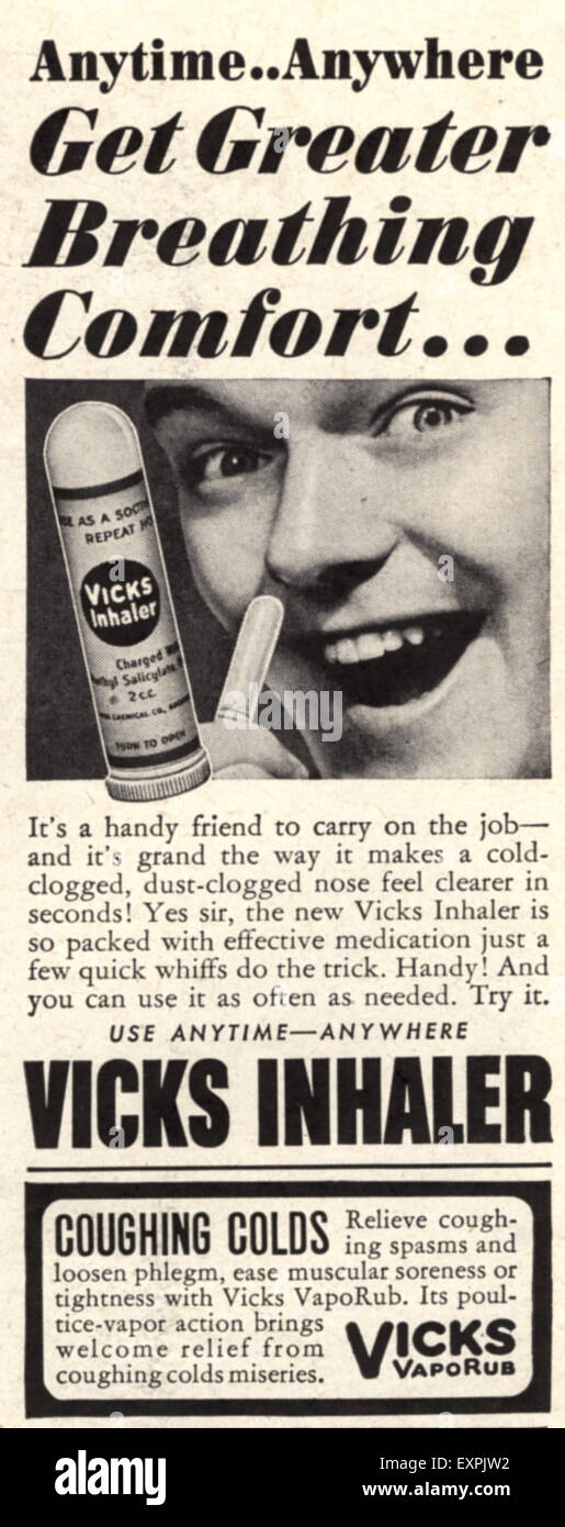 Vicks Inhaler Ads