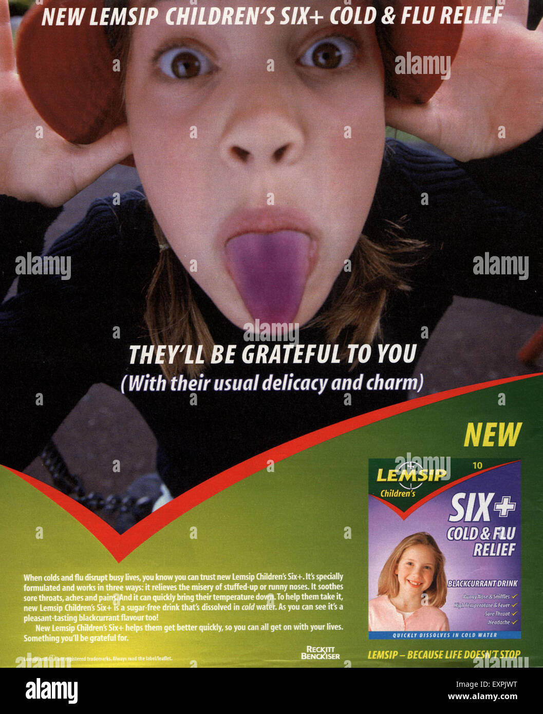 2000s UK Lemsip Magazine Advert Stock Photo - Alamy
