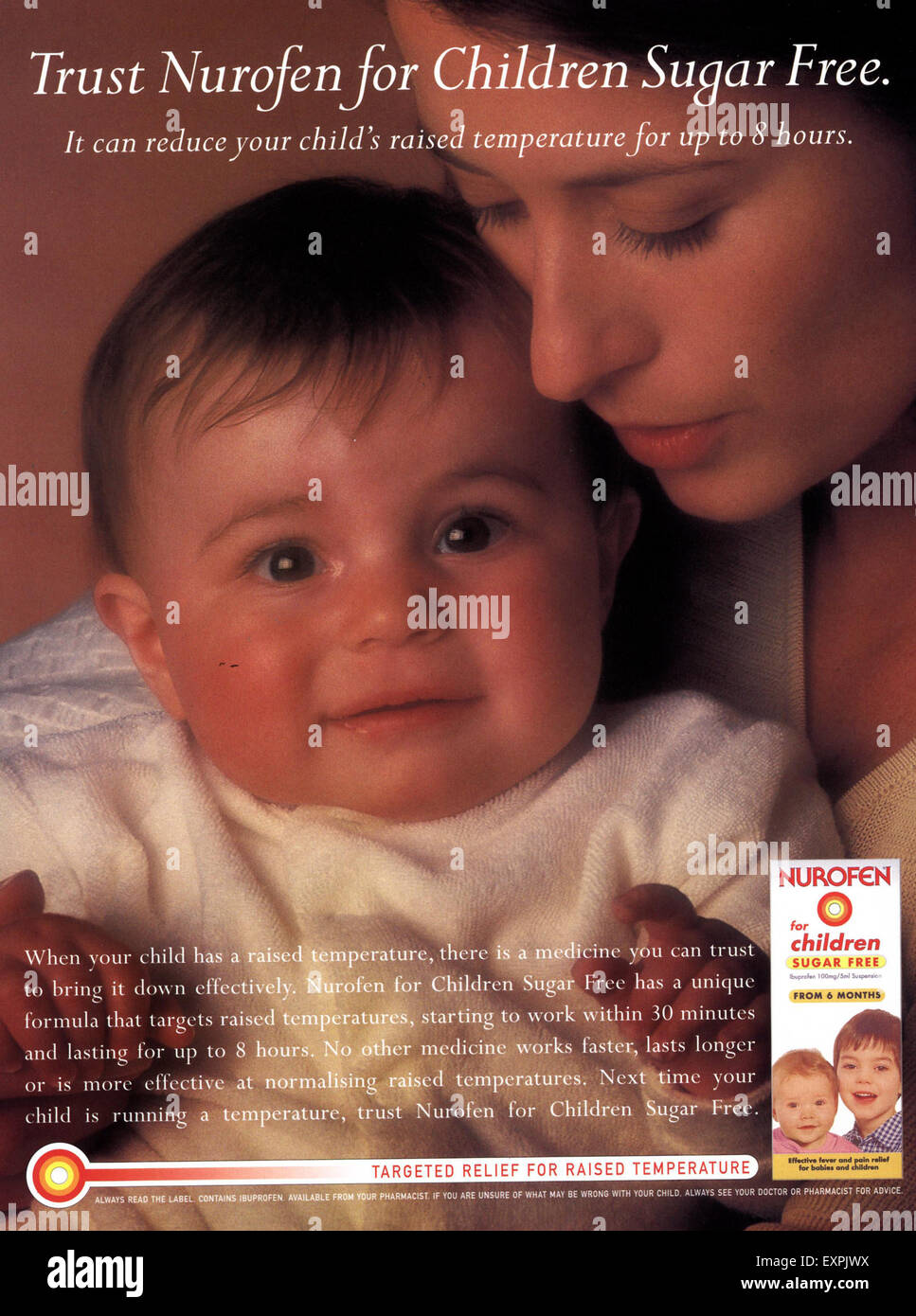 1990s UK Nurofen Magazine Advert Stock Photo - Alamy