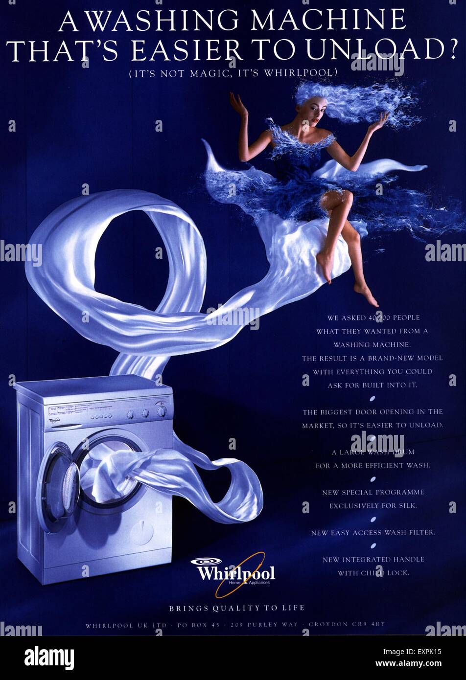 2000s UK Whirlpool Magazine Advert Stock Photo - Alamy