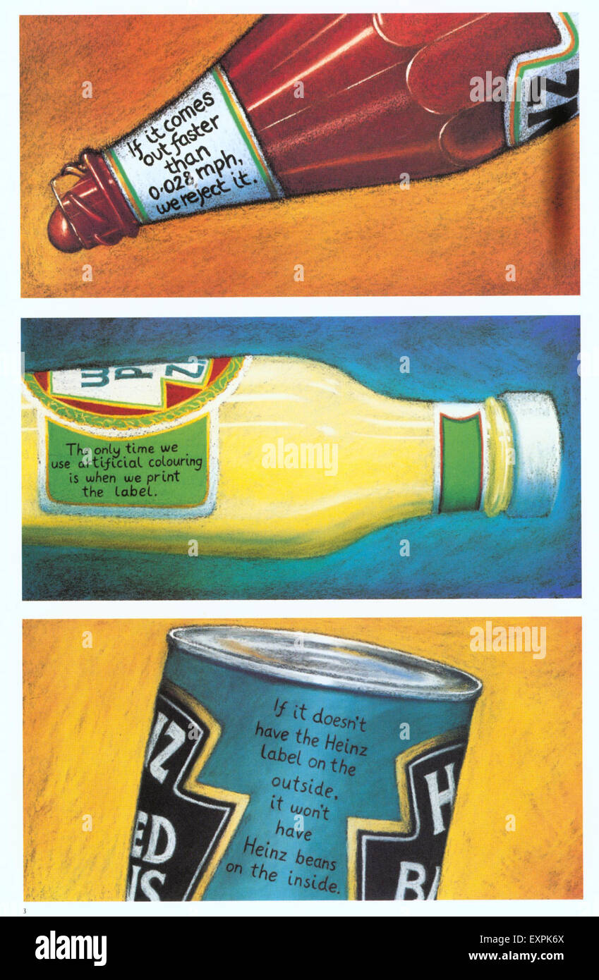 1990s UK Heinz Magazine Advert Stock Photo - Alamy