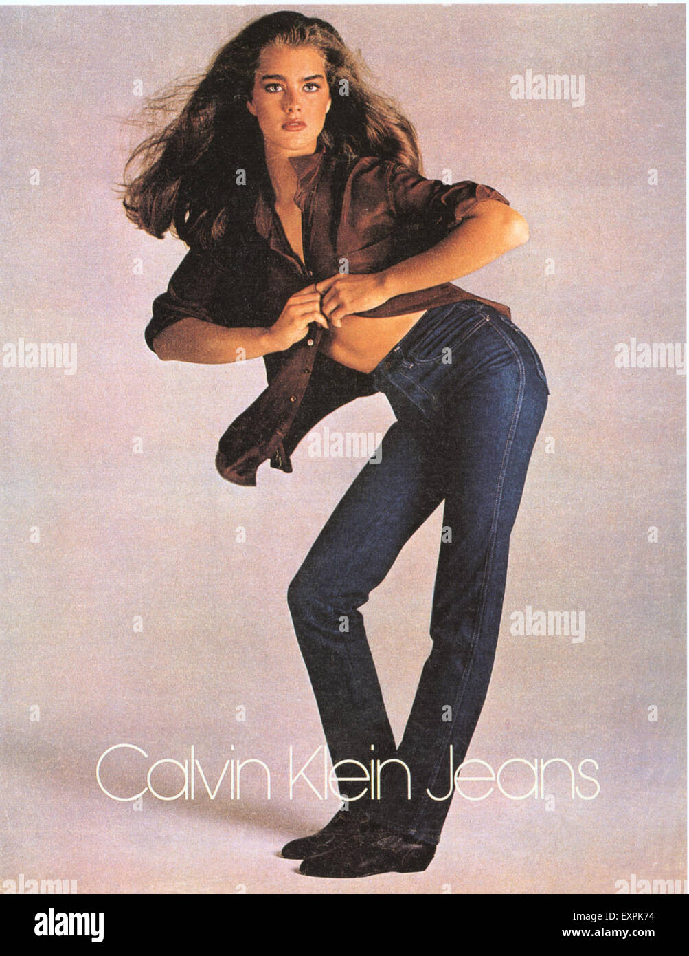 1980s USA Calvin Klein Magazine Advert Stock Photo - Alamy