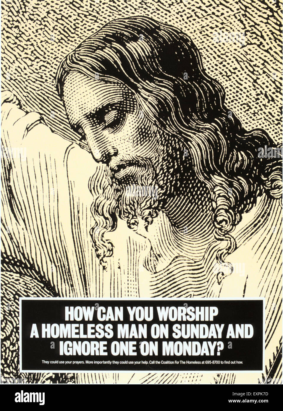 1980s USA Homeless Charity Magazine Advert Stock Photo - Alamy