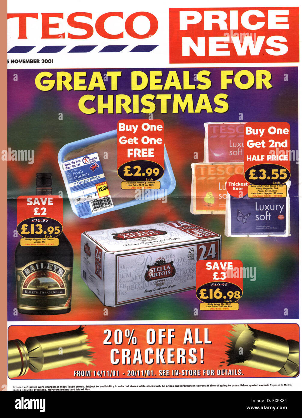 2000s UK Christmas Tesco Magazine Advert Stock Photo - Alamy