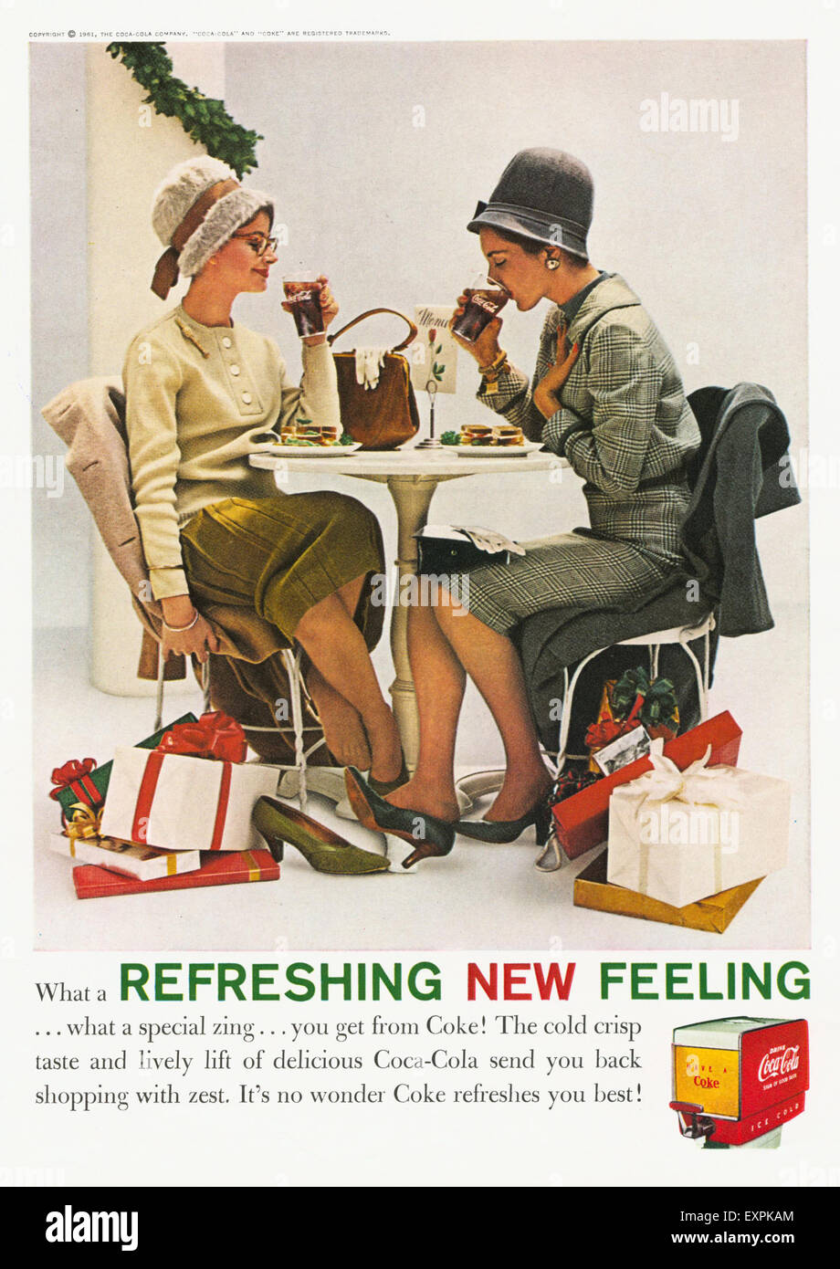 Coca cola advert 1950s hi-res stock photography and images - Alamy