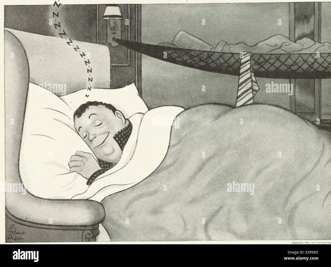 1940s USA Sleeping Magazine Plate Stock Photo - Alamy