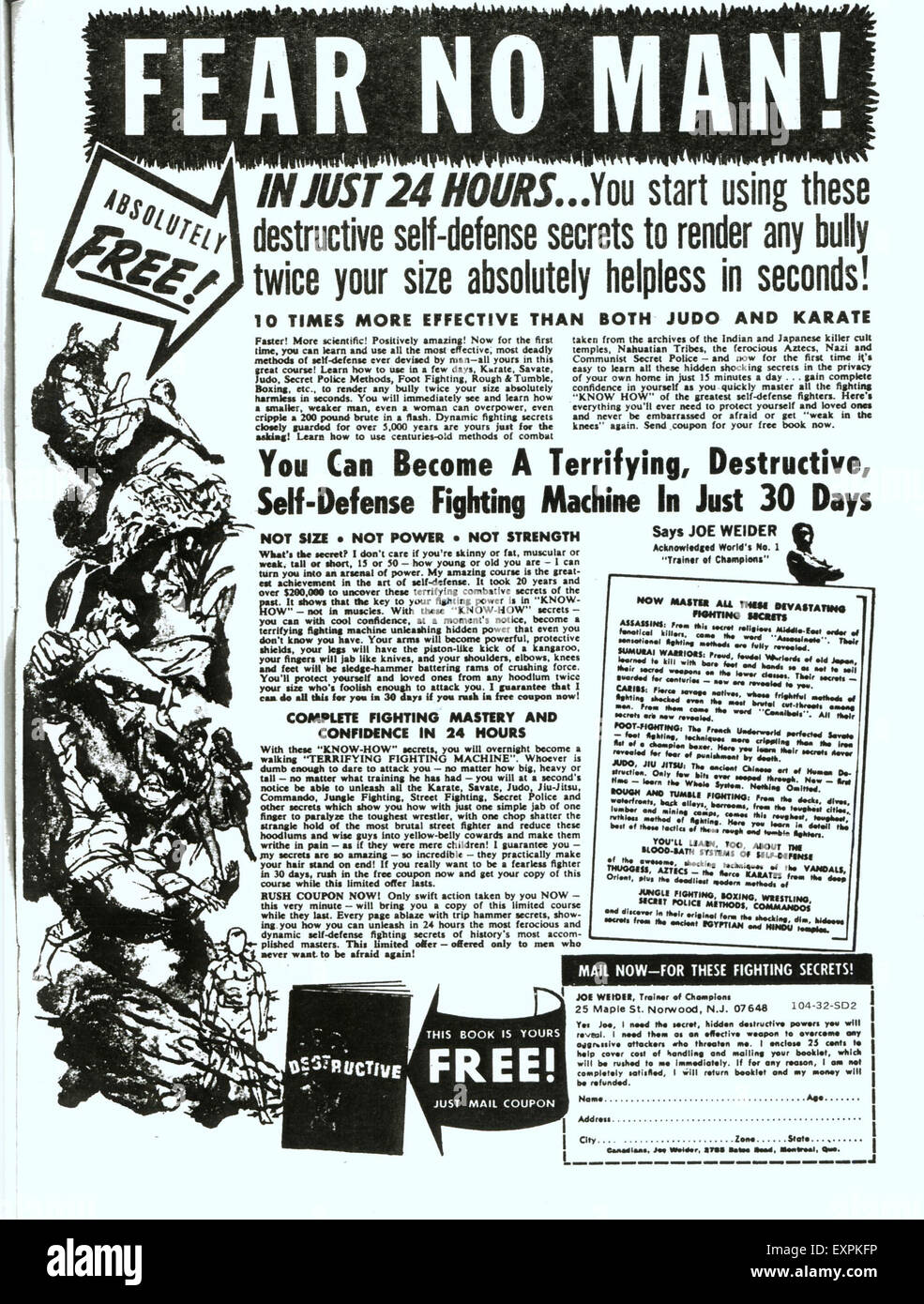 1970s USA Self defence Magazine Advert Stock Photo - Alamy