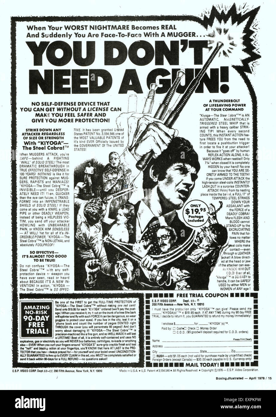 1970s USA Self Defence Magazine Advert Stock Photo - Alamy