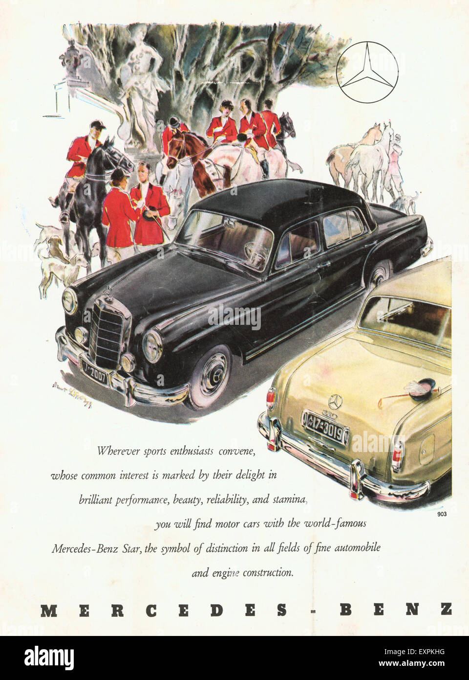 1950s UK Mercedes-Benz Magazine Advert Stock Photo - Alamy