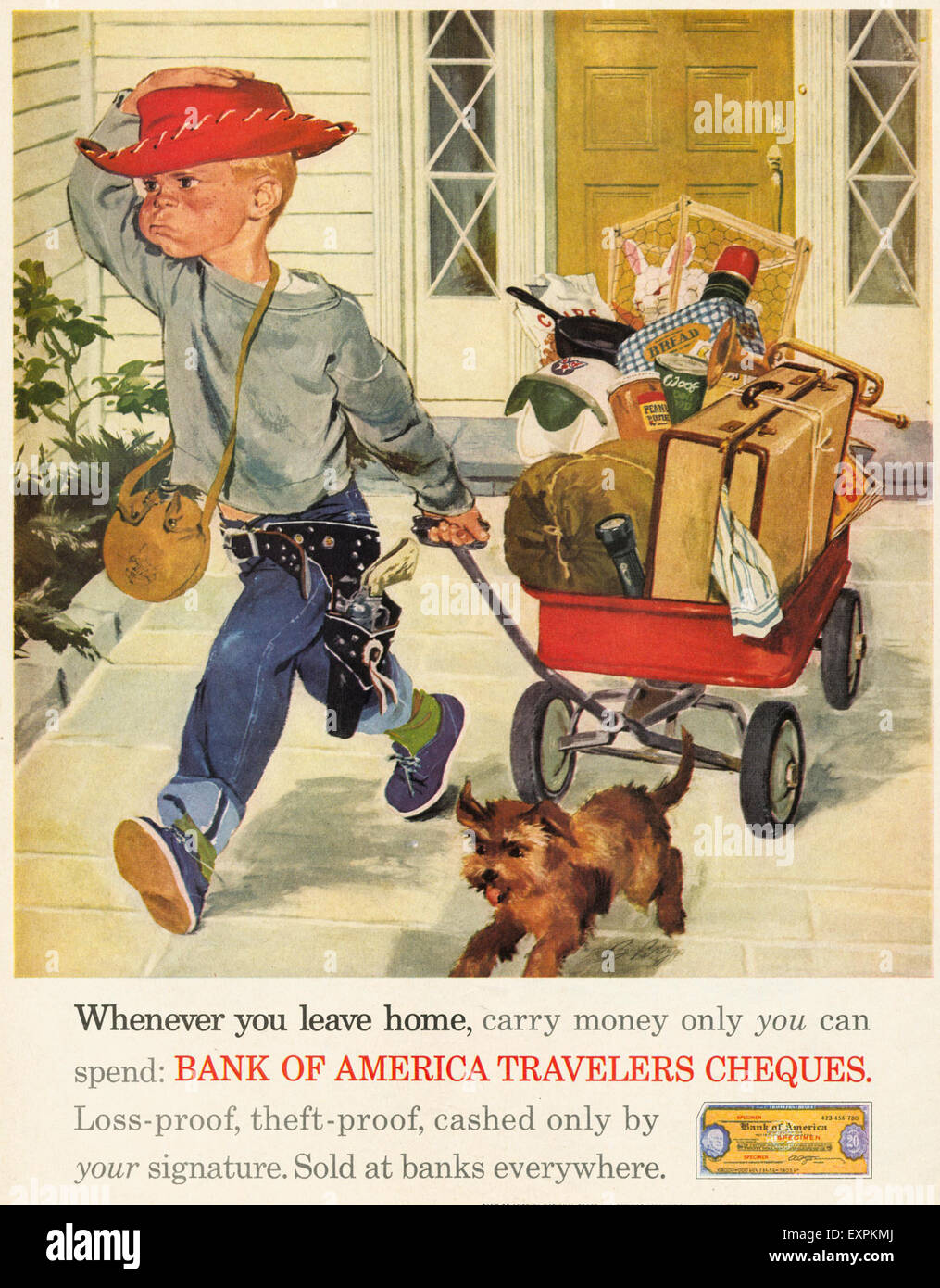1950s USA Bank Of America Magazine Advert Stock Photo - Alamy