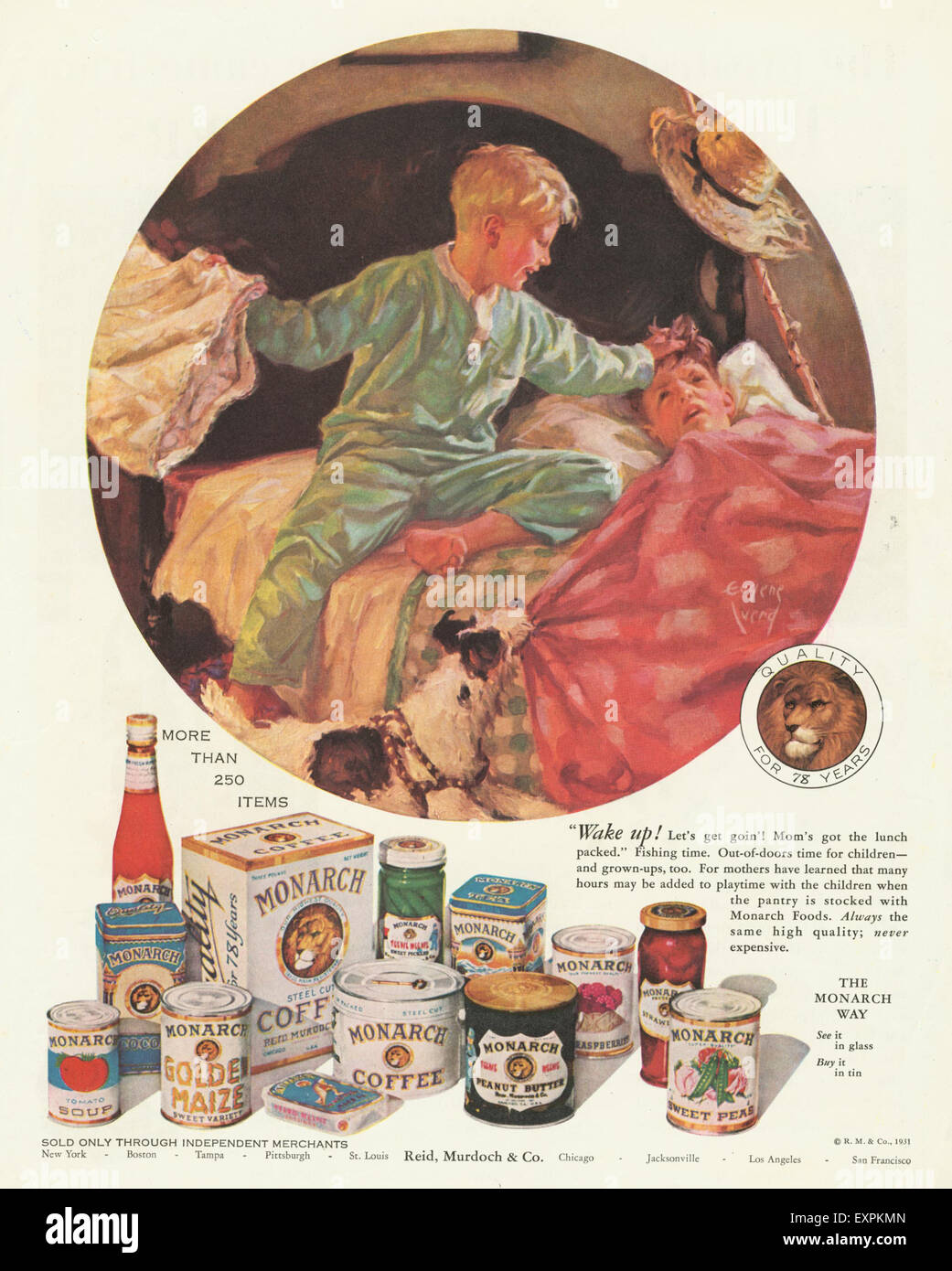 1950s USA Monarch Food Magazine Advert Stock Photo - Alamy