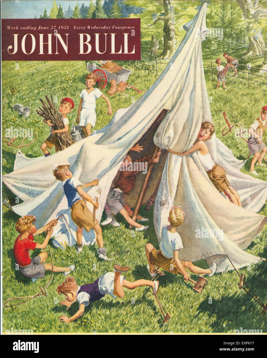 1950s UK John Bull Magazine Cover Stock Photo - Alamy