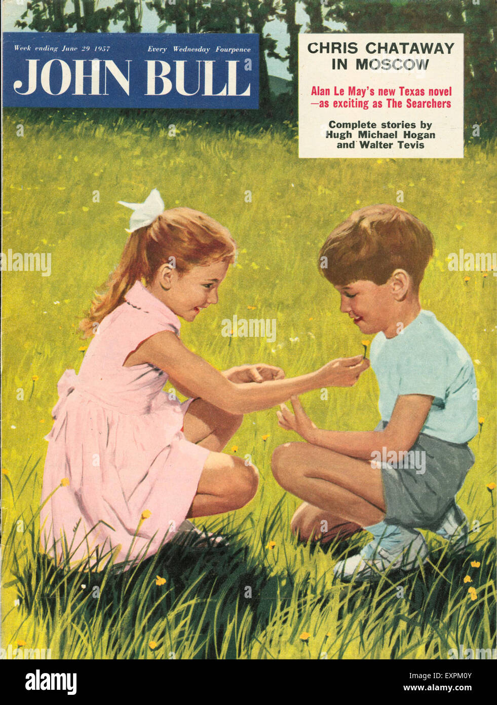 Children with flowers 1950s hi-res stock photography and images - Alamy