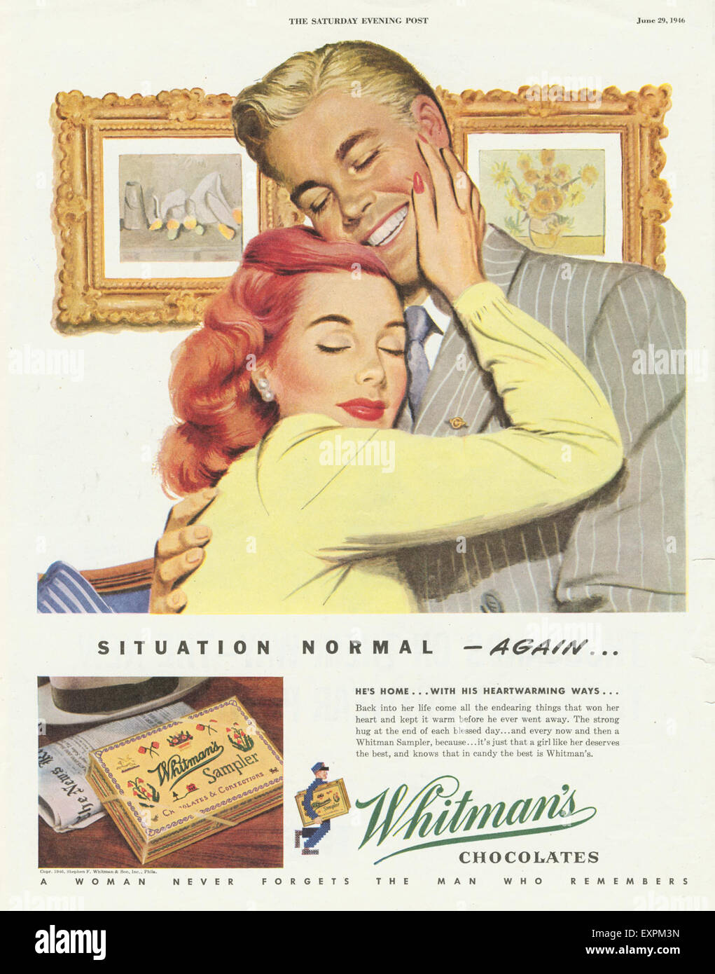 1950s USA Whitman's Magazine Advert Stock Photo - Alamy