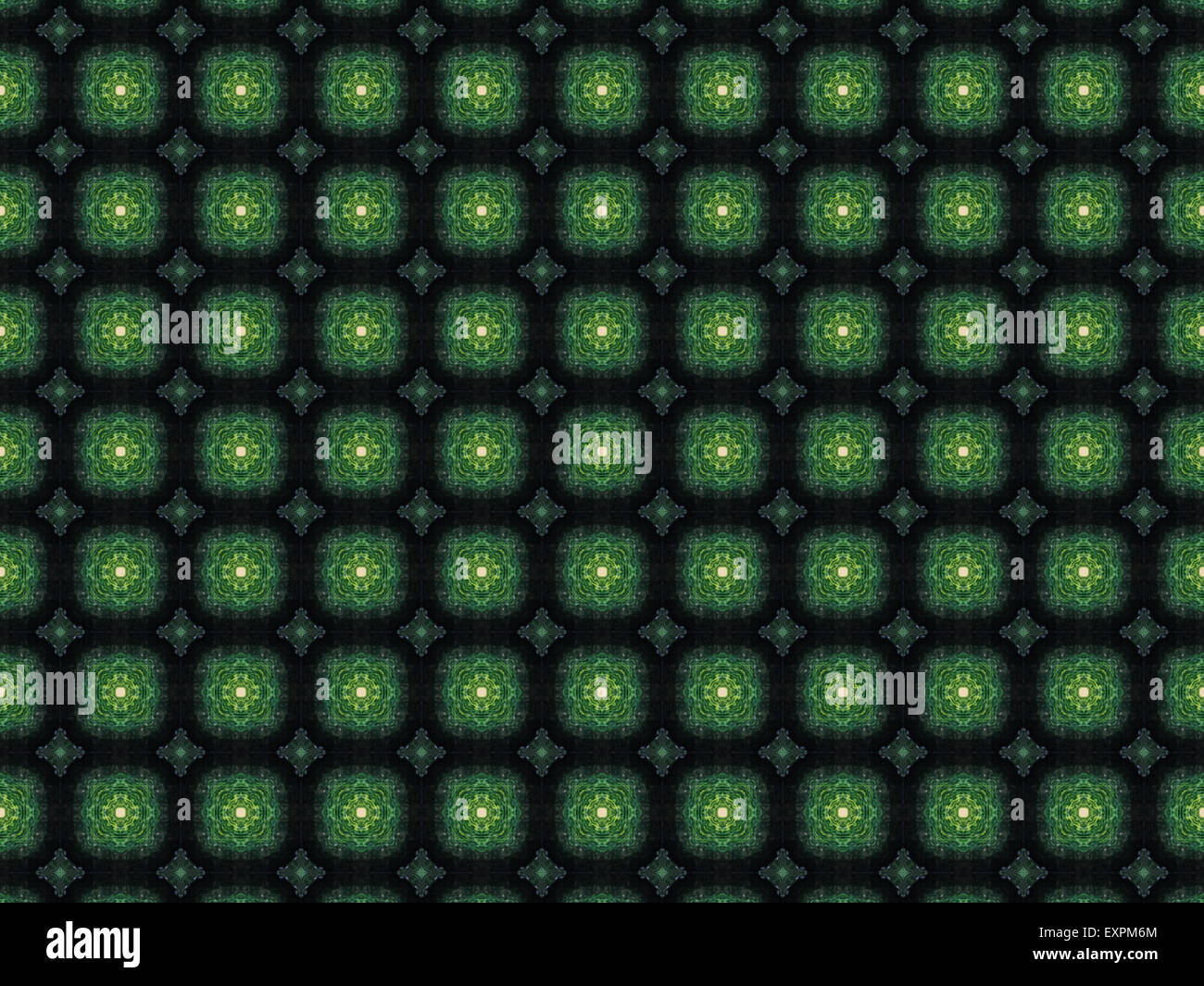 Green Ethnic pattern. Abstract kaleidoscope fabric design Stock Photo ...