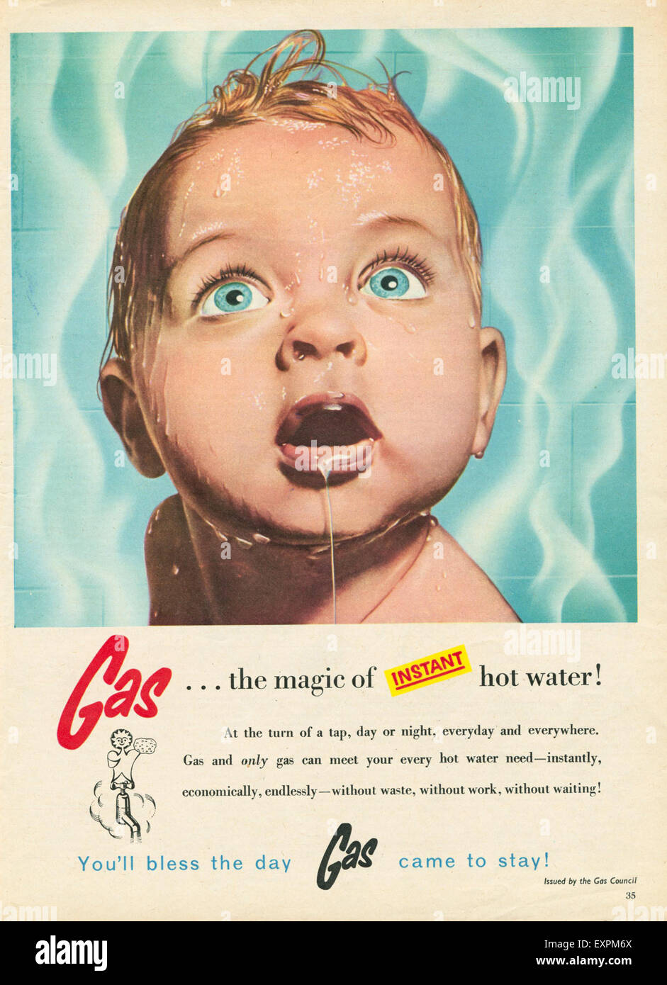 1970s UK Gas Magazine Advert Stock Photo - Alamy