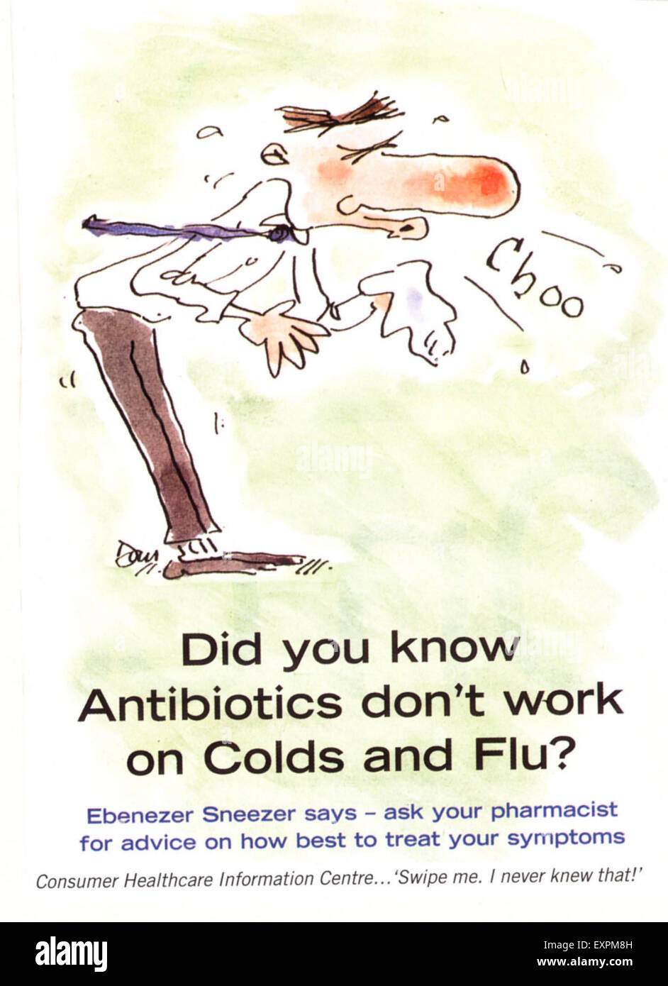 2000s UK Colds and Flu advice Magazine Advert Stock Photo - Alamy