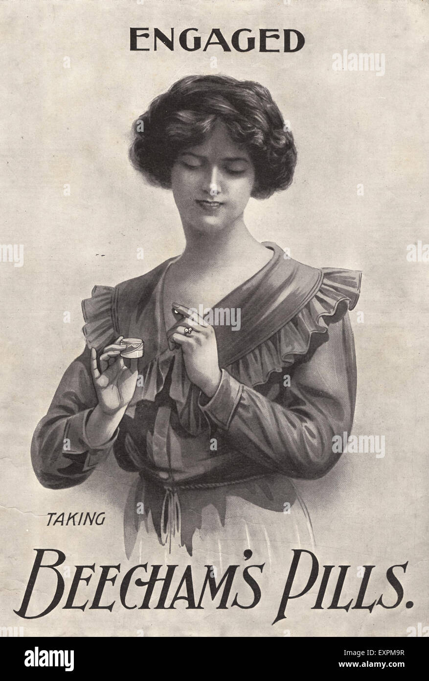 1900s UK Beecham's Magazine Advert Stock Photo - Alamy