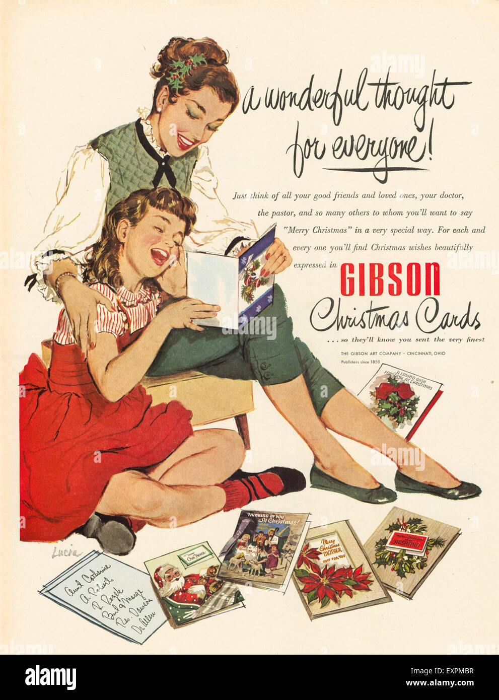 1950s christmas advert hi-res stock photography and images - Alamy