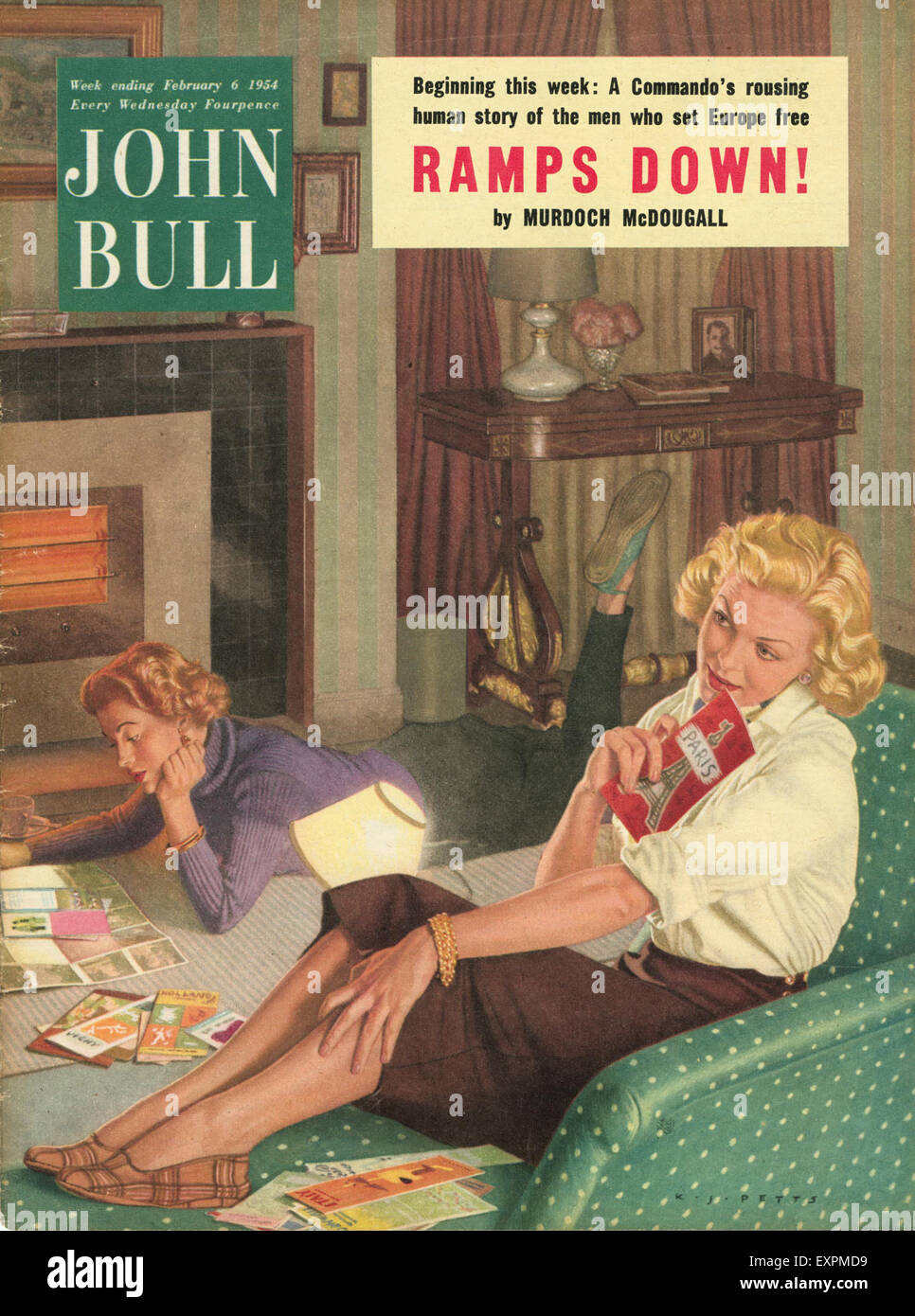 1950s UK John Bull Magazine Cover Stock Photo - Alamy