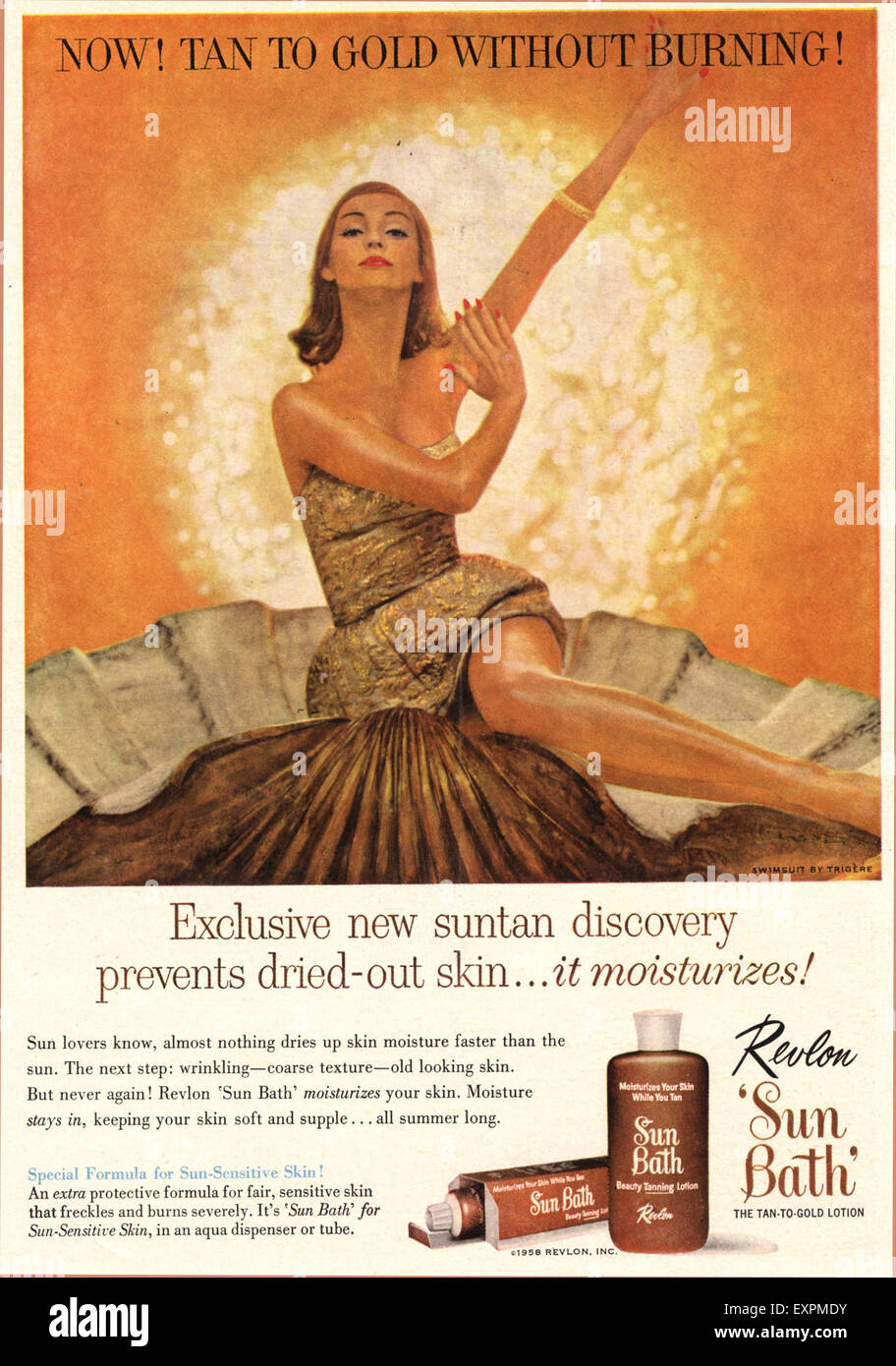 1970s USA Revlon Magazine Advert Stock Photo - Alamy